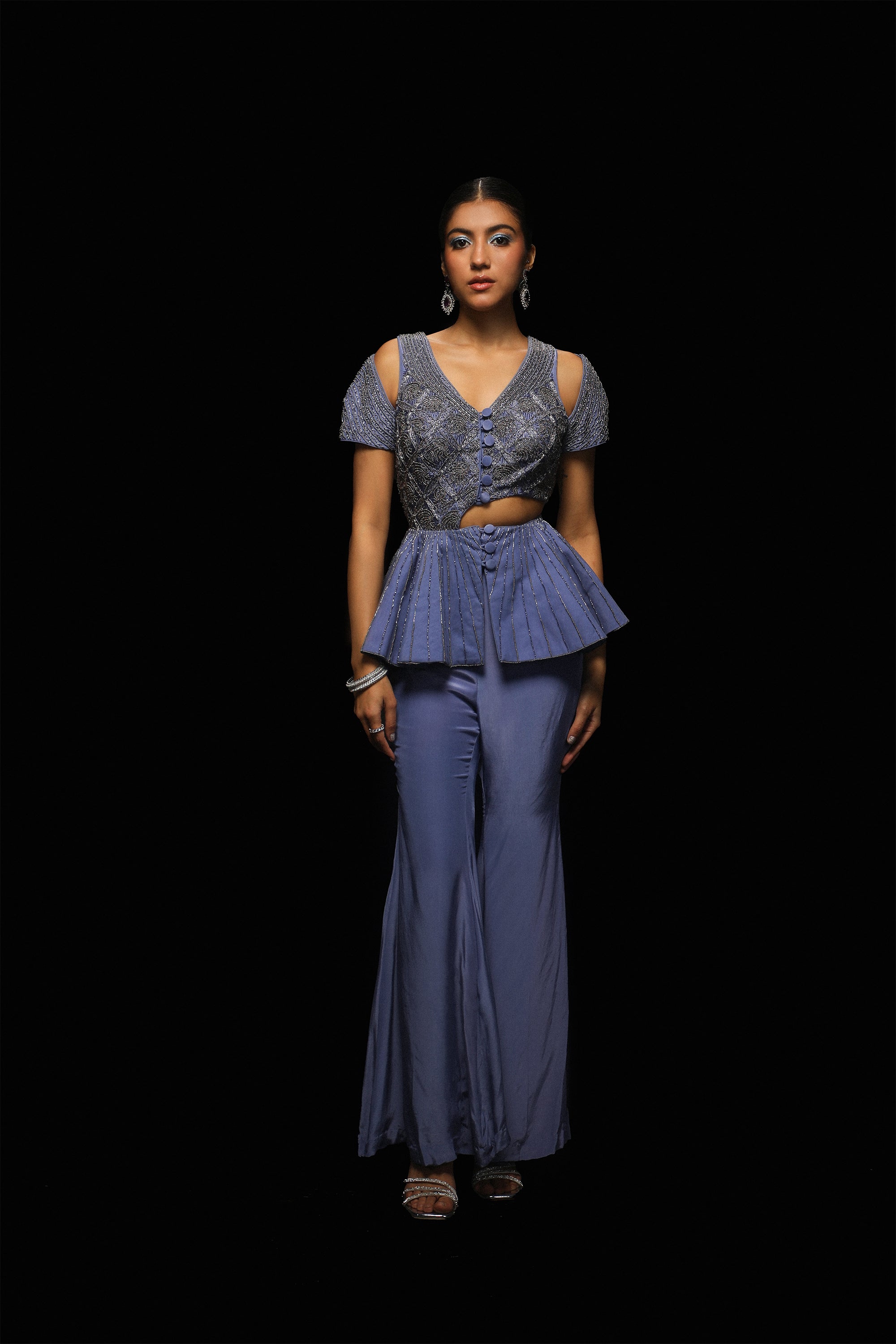 Celestial Motif Supernal Peplum Set – Karegar