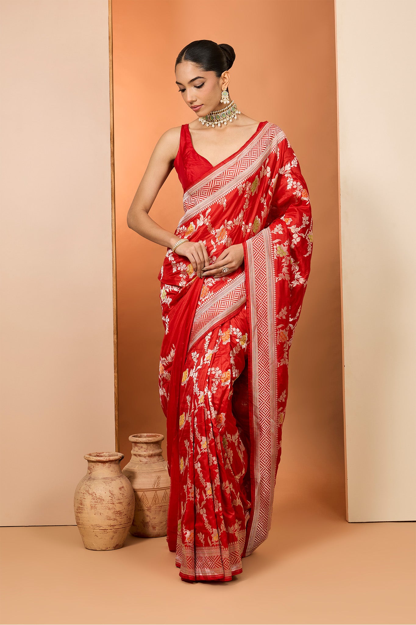 RED SAREE SET – Karegar