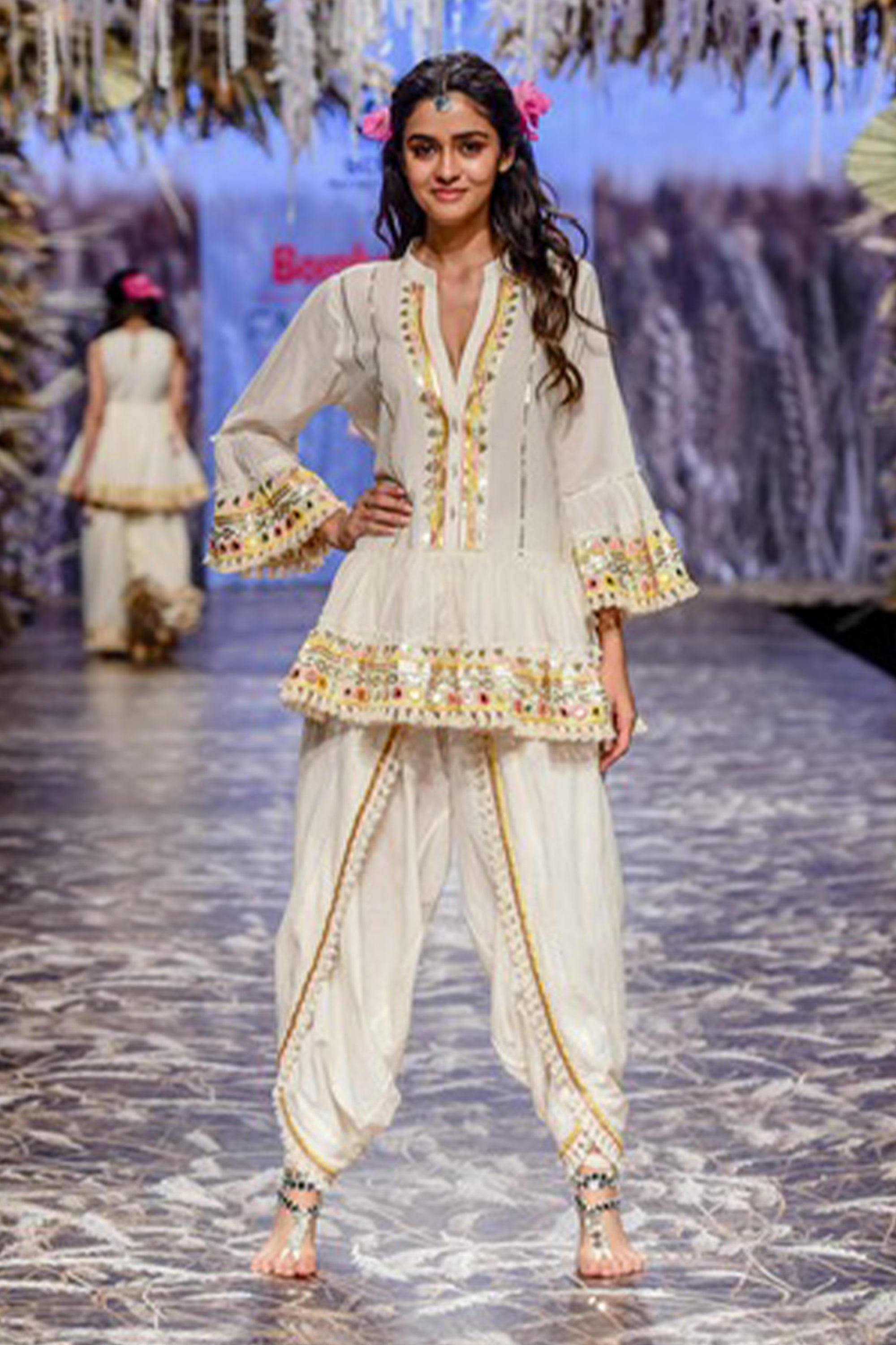 Yara Dhoti Set - Organic Cotton Indie-Boho Peplum & Dhoti – Karegar